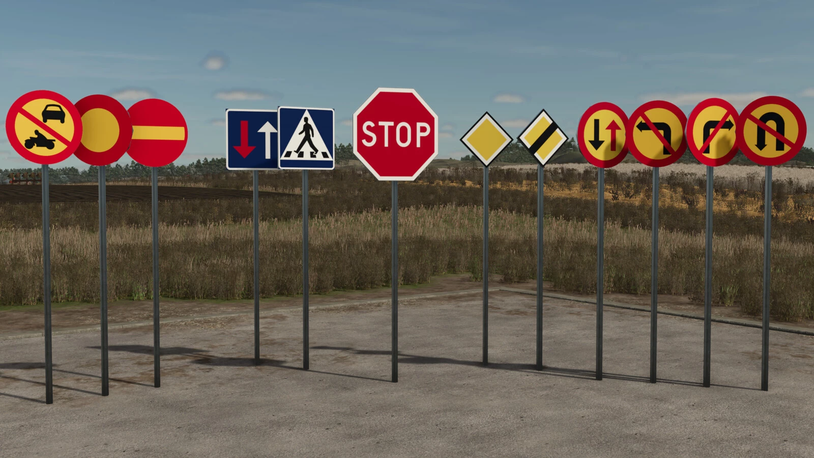 Swedish Road Sign Pack Placeable V1.0 – FS25.net